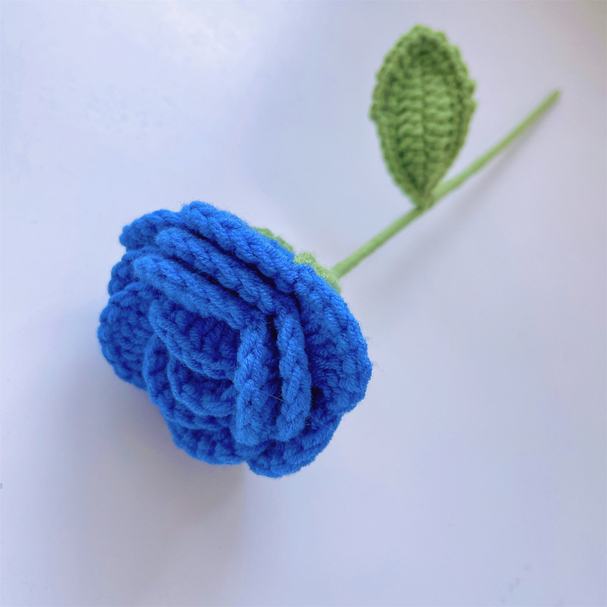 Handmade Crocheted Blue Flower Bouquet with Roses, Lilies, Eucalyptus ...